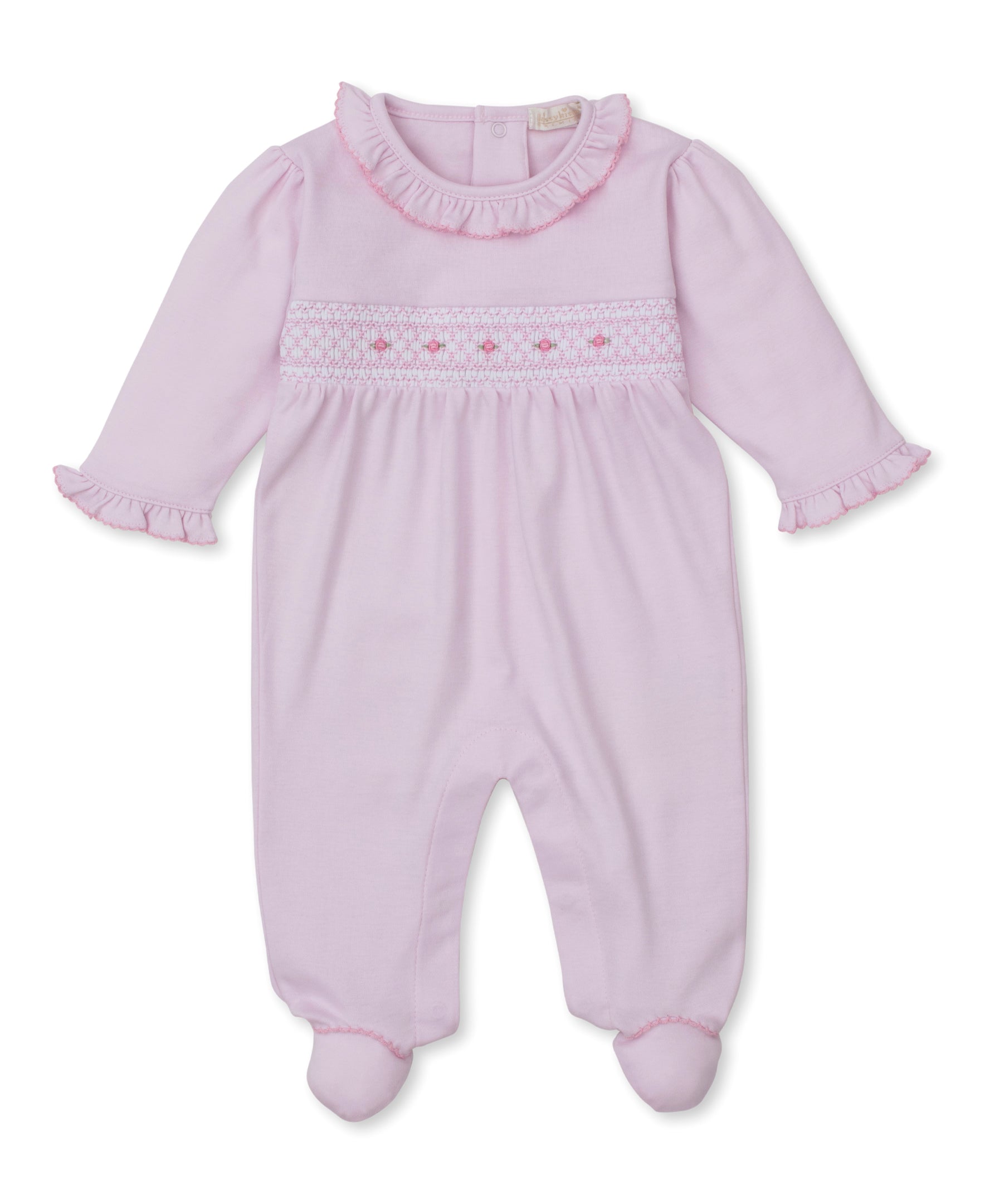 CLB Fall 25 Pink Hand Smocked Footie